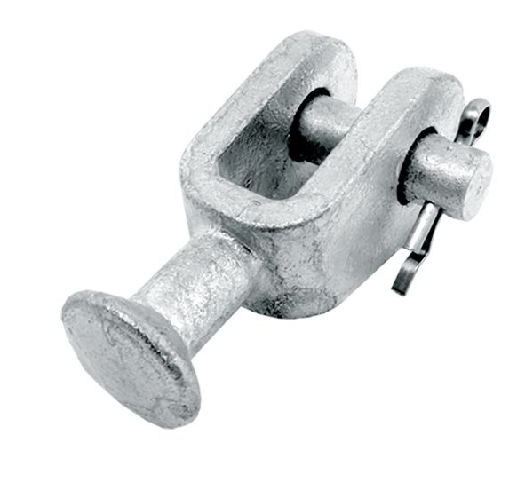 Ball clevis, "U" fitting, galvanized